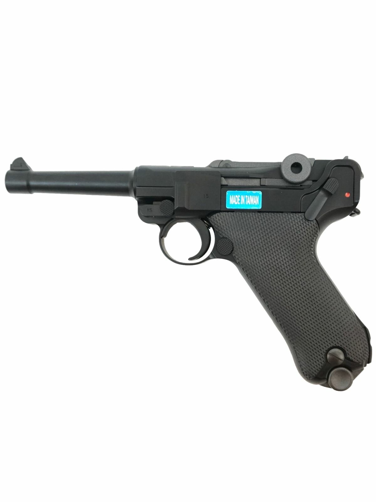 Страйкбольный пистолет WE Luger P08 4" Black (WE-P001)