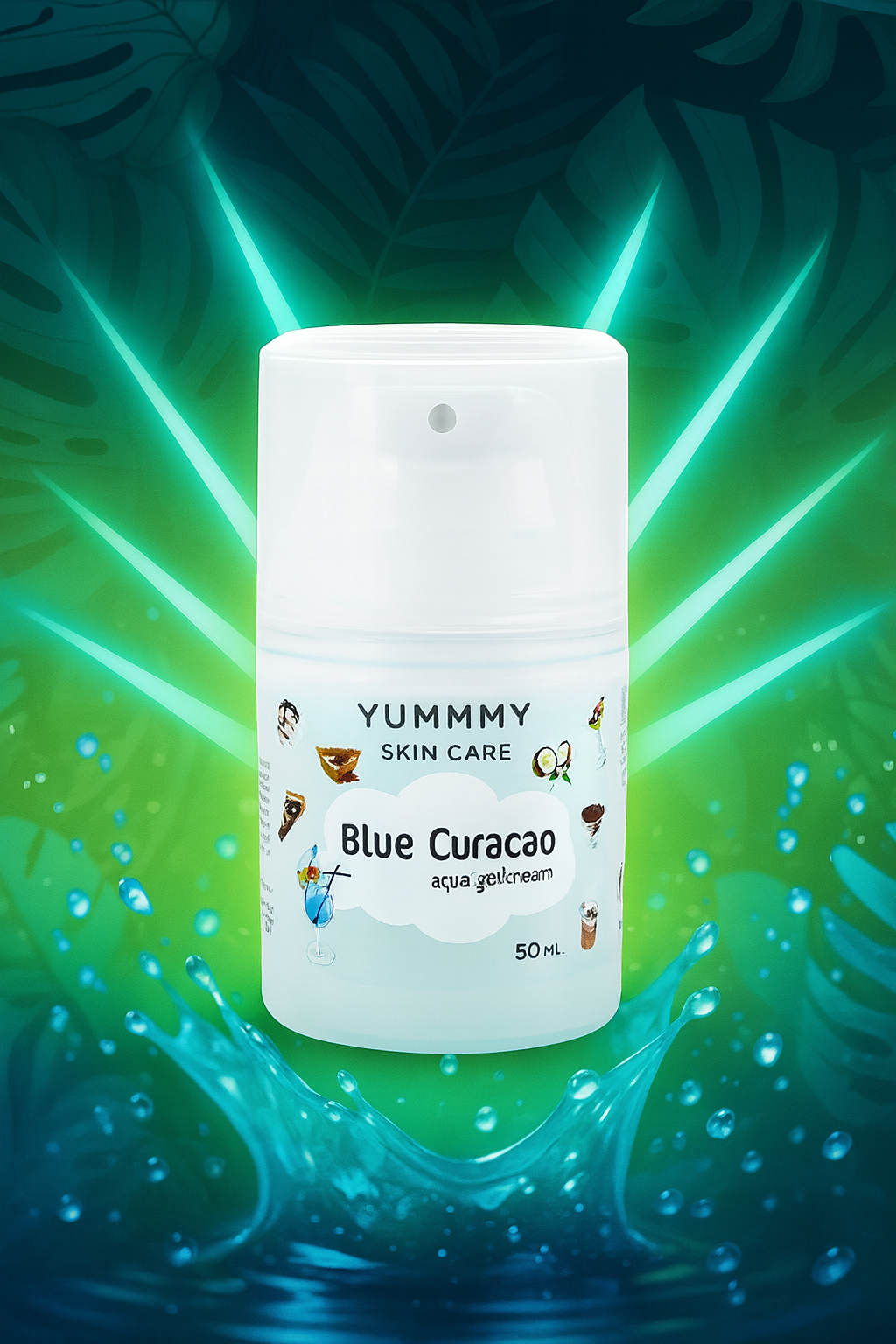 YUMMMY Аква-гель для лица Блю Кюрасао 50 мл