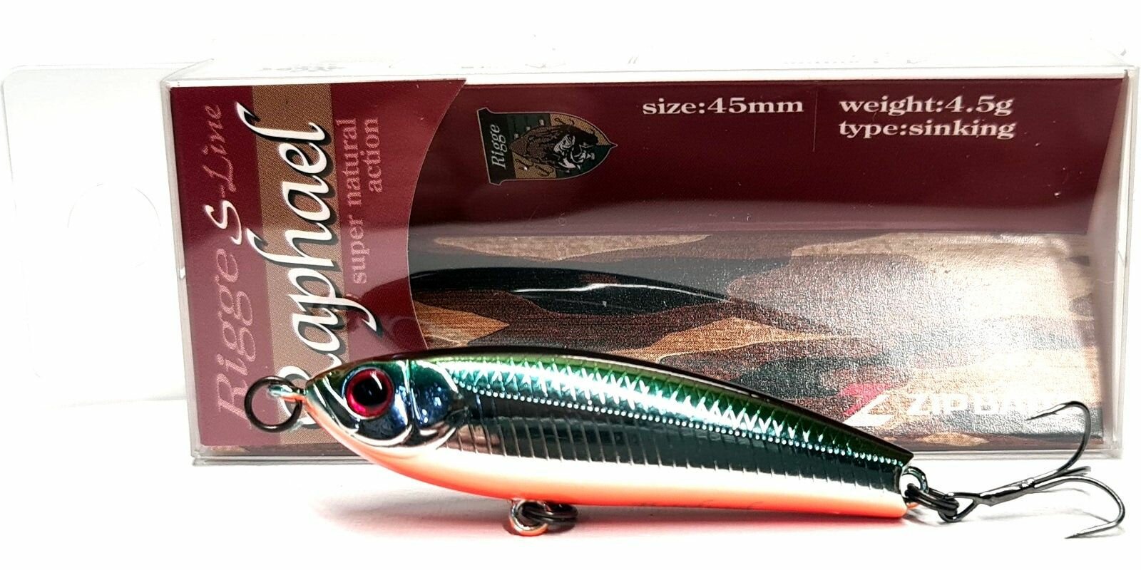 Воблер ZipBaits Rigge Raphael 45S (45мм, 4,5гр, тонущий) - #824
