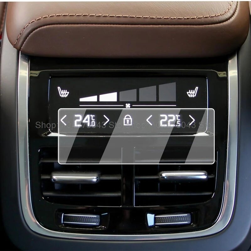 Защитная пленка из закаленного стекла для Volvo XC60 XC90 V60 S60 V90 S90 2017-2025, пленка для кондиционера на заднем сиденье, против царапин 115x61mm