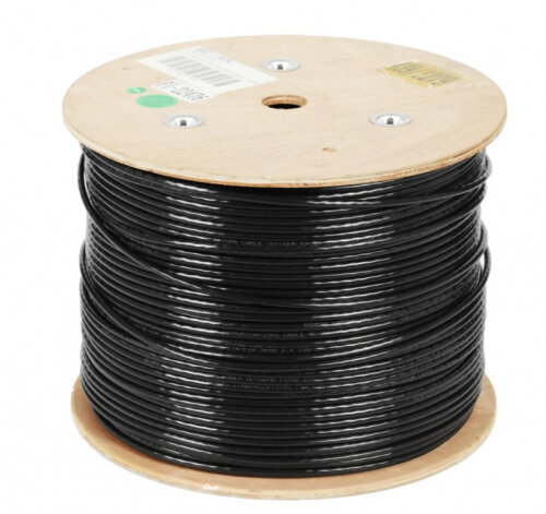 Кабель сетевой UTP Behpex 4 пары cat.5E solid 0.50мм CCA outdoor 305м черный