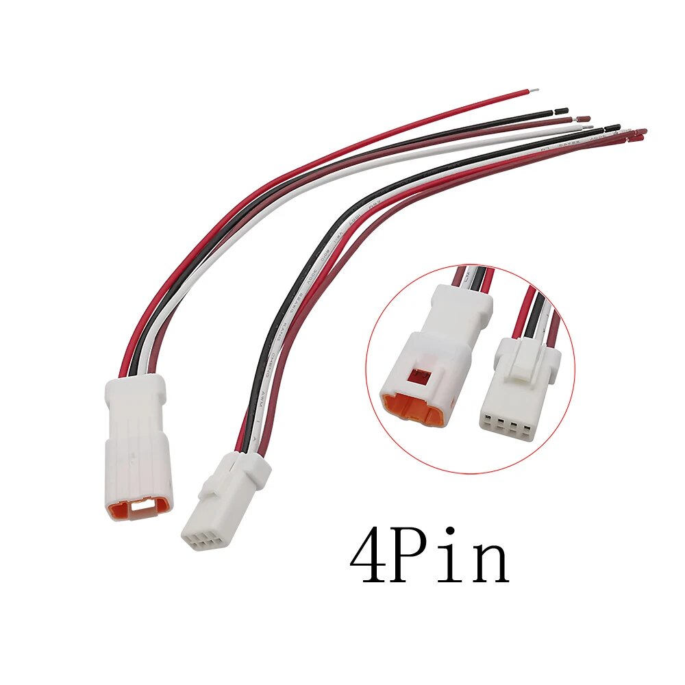 JWPF JST 2P/3/4/6/8-контактный водонепроницаемый разъем белый 4Pin