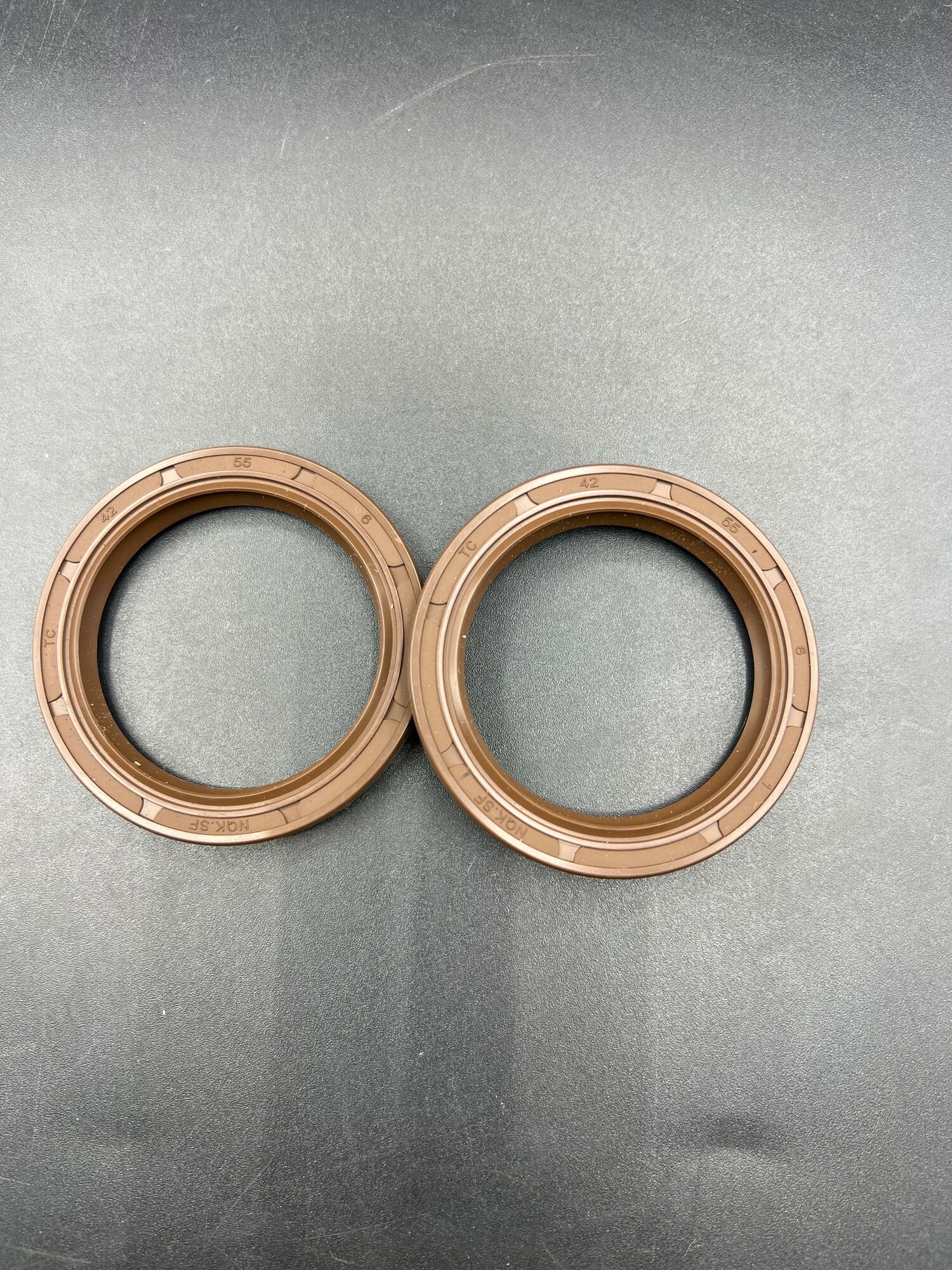 Манжета армированная, фторокаучук, 42x55x6 мм, коричневая, 1 шт