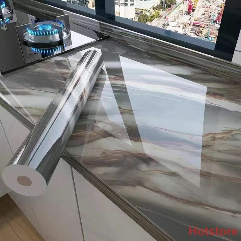 Утолщенные кухонные водонепроницаемые и маслостойкие наклейки, термостойкая плита, мраморные обои для ремонта шкафов