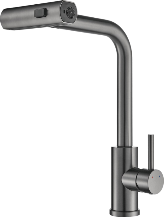 Смеситель для кухни Shevanik S263T оружейная сталь