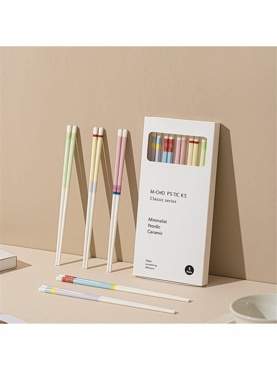 5 пары, Керамические палочки для еды/палочки для еды суши