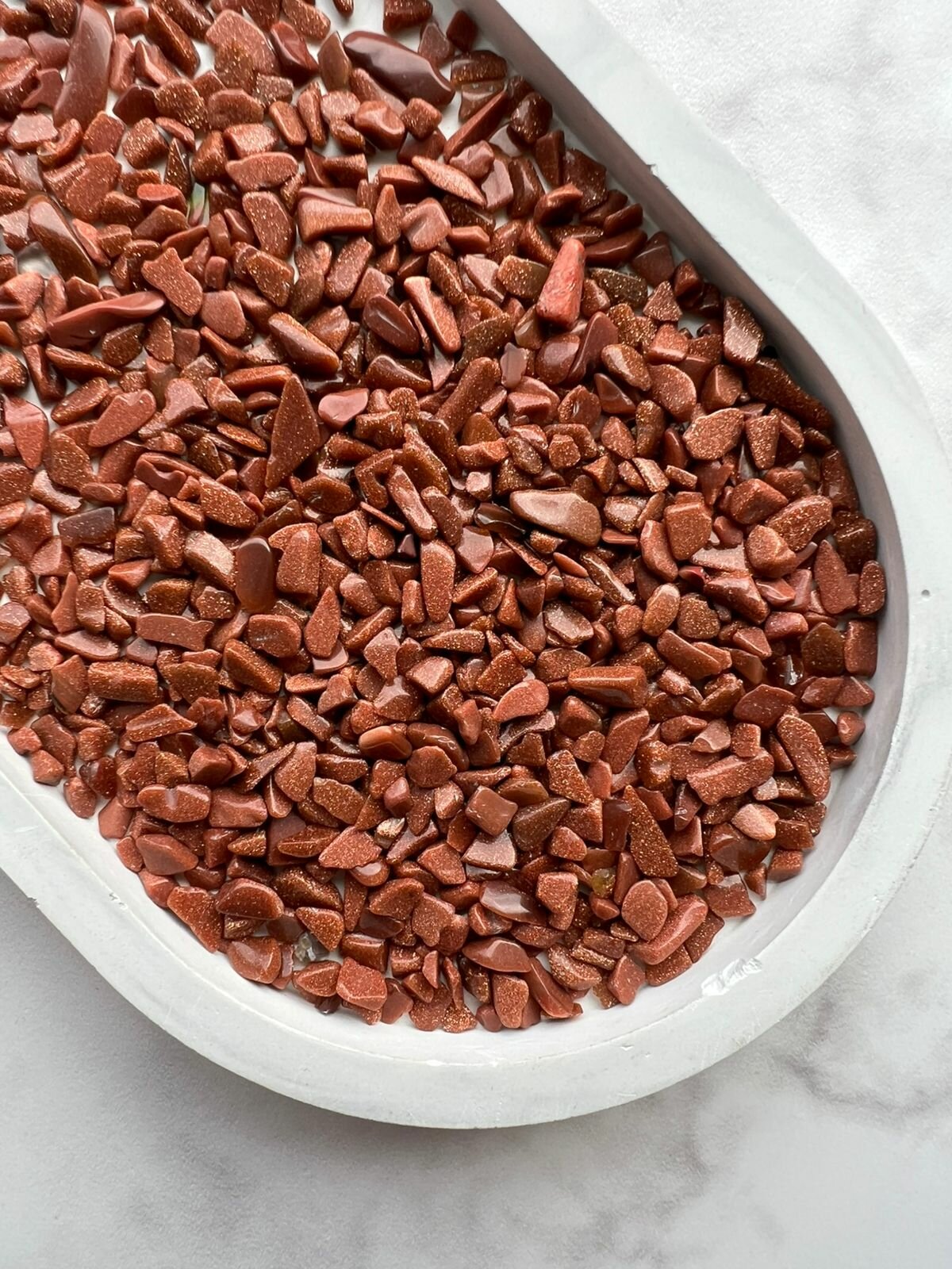 Галтовка Авантюрин коричневый (имитация), фракция 3х5 мм. Упаковка 100 гр.