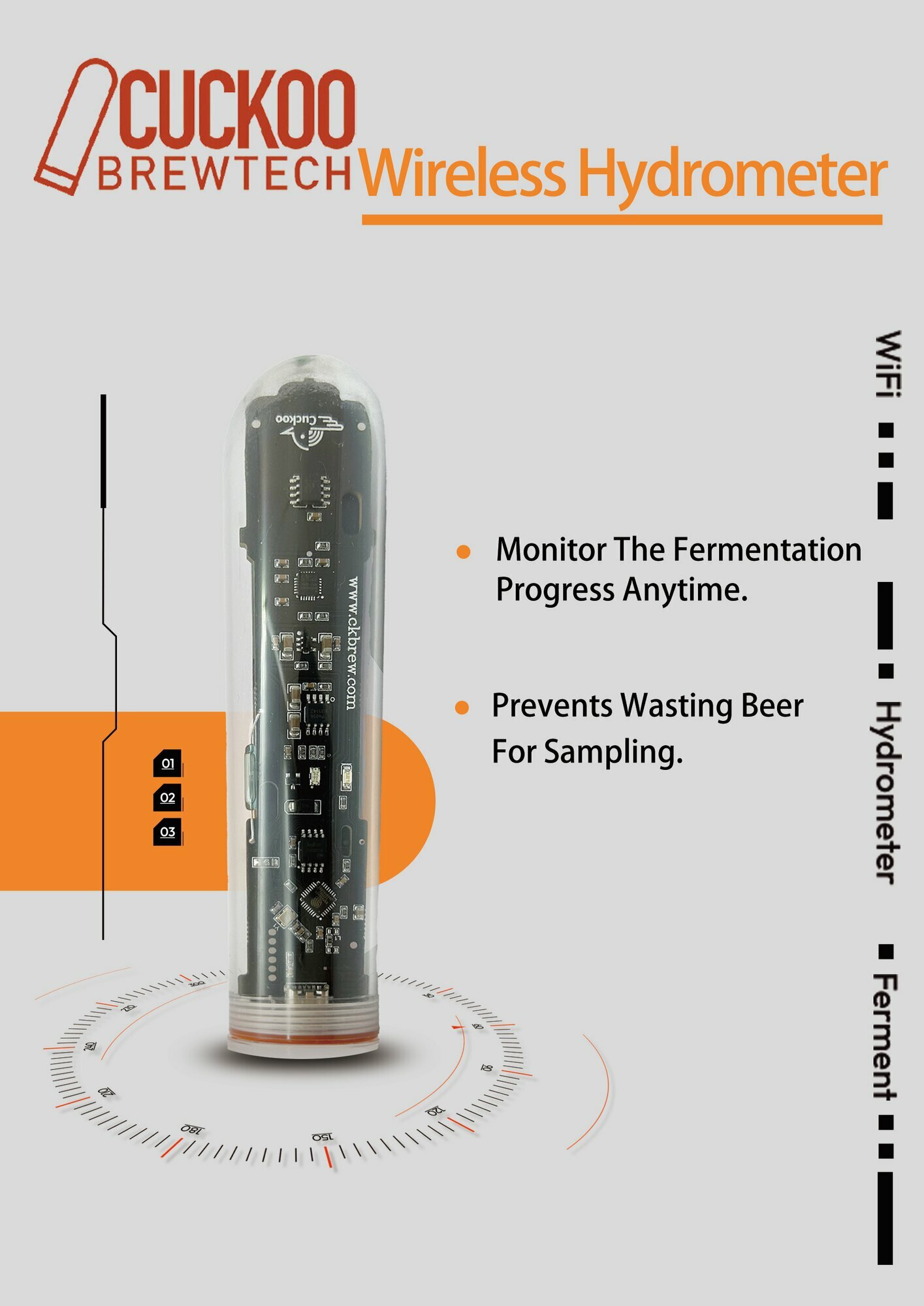 Беспроводной самодельный ареометр и термометр для домашнего пивоварения с беспроводной зарядной станцией