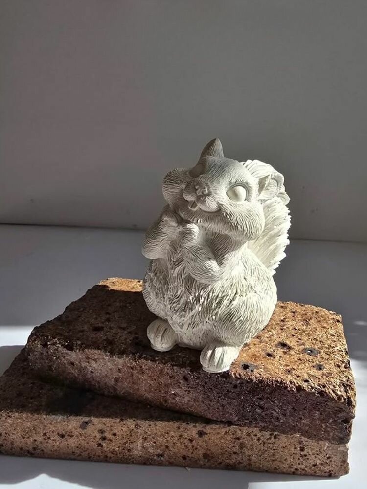 Эксклюзивная форма белки из силикона для свечей ручной работы