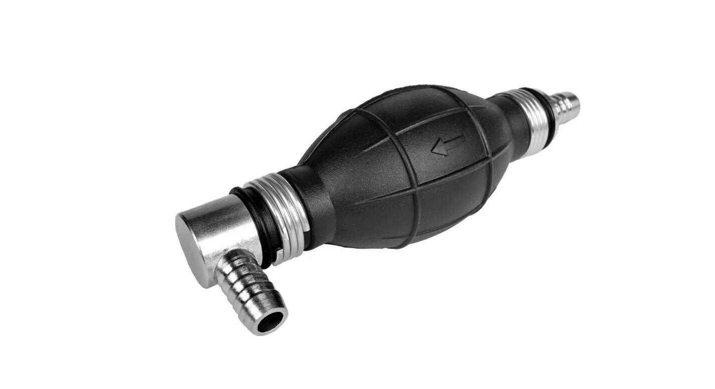 Насос ручной груша 10мм для перекачки топлива с угловым штуцером