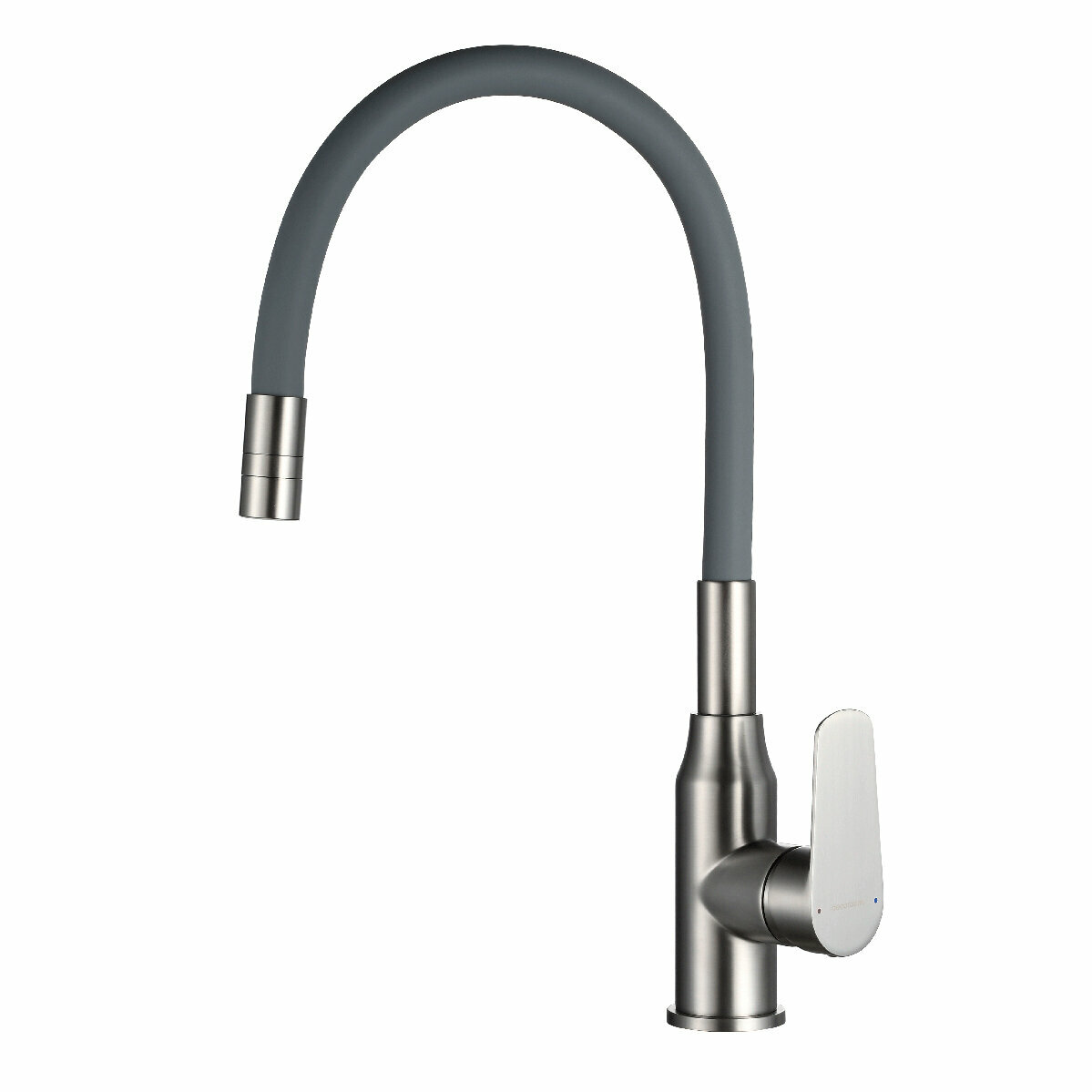 Смеситель DECOROOM DR29024BN-Gray для кухни с высоким поворотным изливом