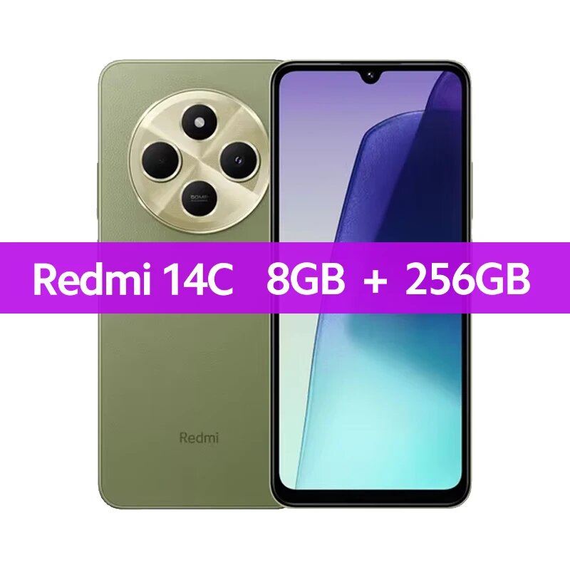 Смартфон Xiaomi Redmi 14C, 6/128ГБ, 8/256ГБ, global, Official Standard, Xiaomi, Redmi 14C, Смартфон, Зеленый, 8ГБ, 256ГБ, global, Новый, 01.07.2024