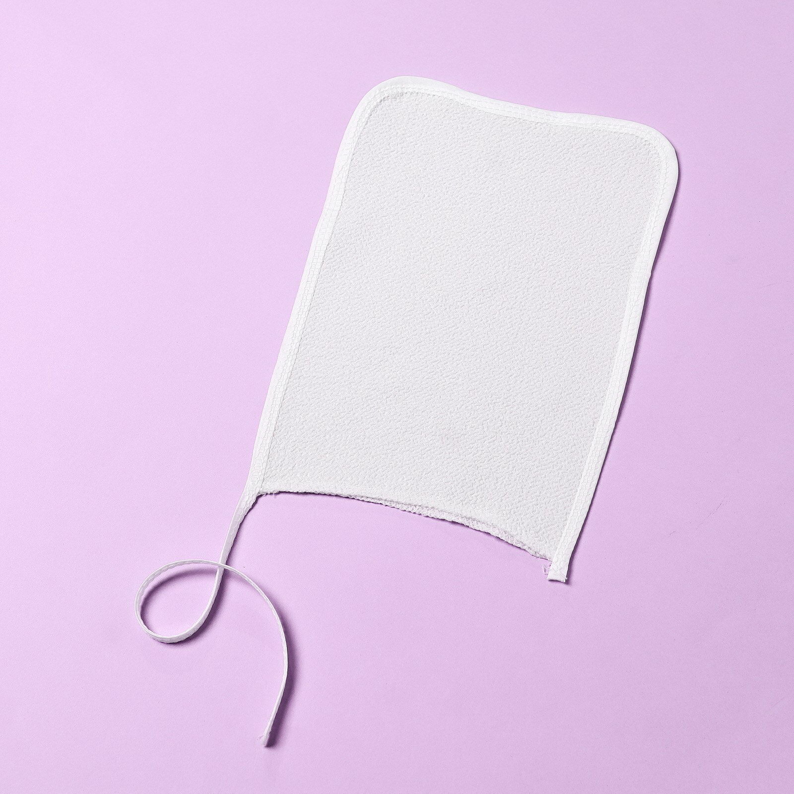 Рукавица Кесе "Secret Beauty" жесткая, вид: мочалка-варежка, цвет: белый