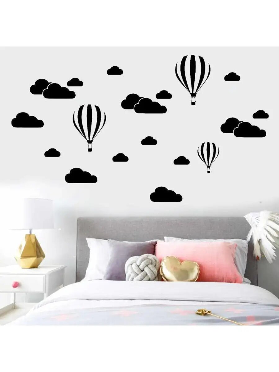 Наклейка на стену для декора интерьерная Воздушные шары