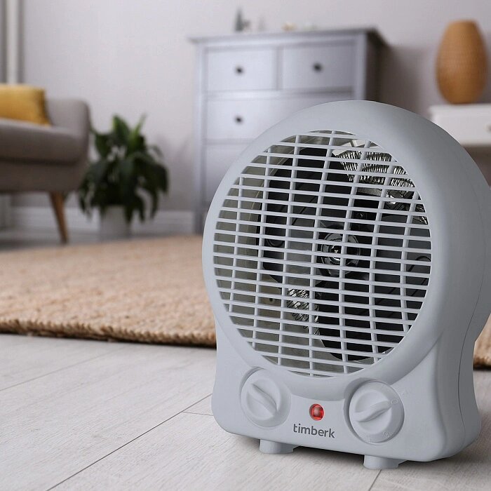 T-FH2-B10S-W / Тепловентилятор Timberk T-FH2-B10S-W, 2000Вт, с термостатом, 2 режима, белый