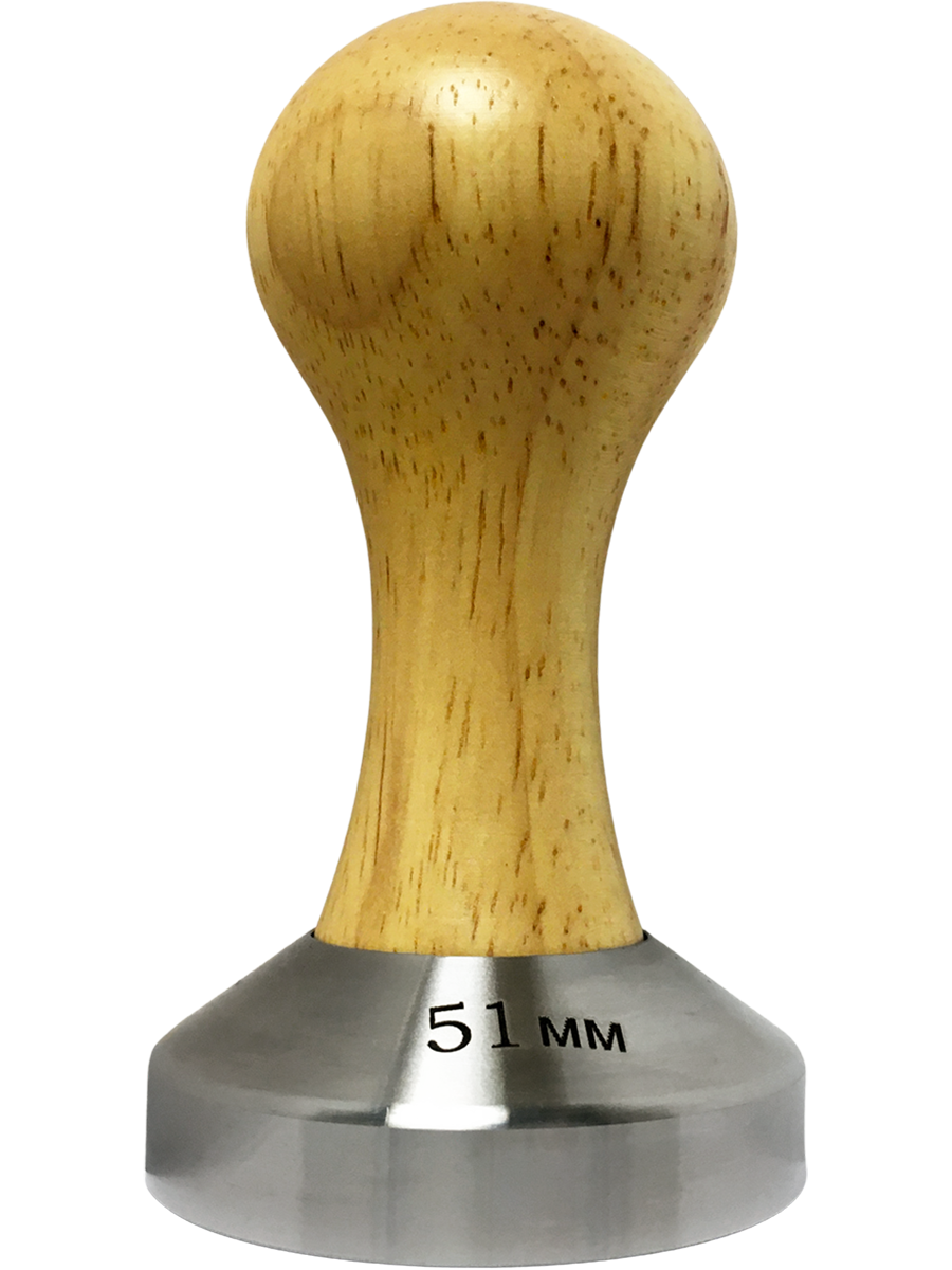 Темпер 51мм / темпер для кофе 51 мм / нержавеющая сталь + дерево.