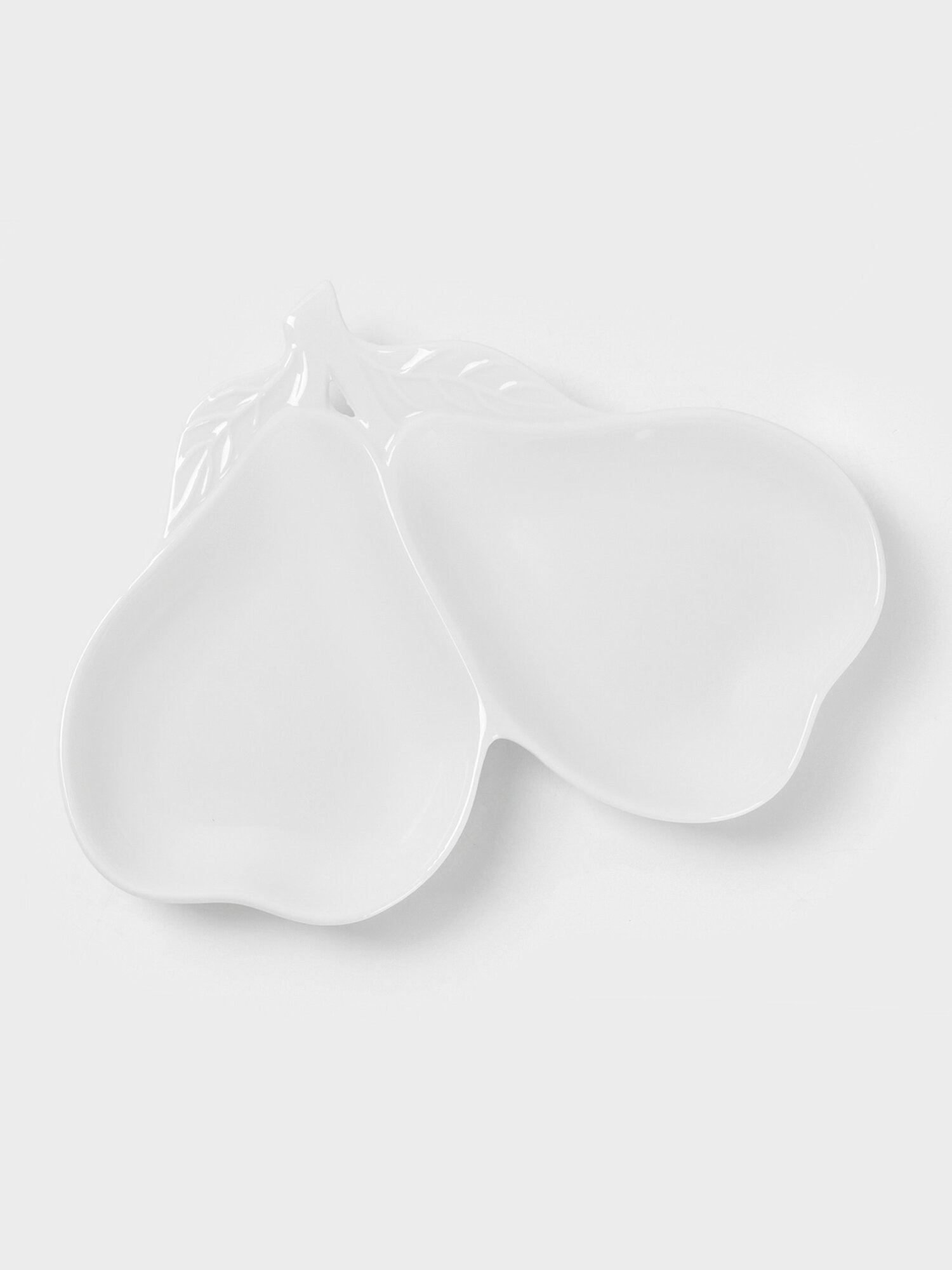 Менажница керамическая 2 ячейки "Груши", 25x19x3 см, тематика: однотонная