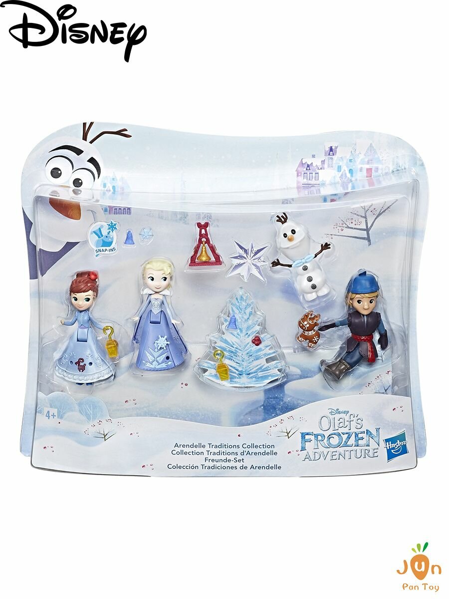 Дисней Hasbro Disney Olaf Frozen Adventure Arendelle Traditions C1921 / Детские игрушки Дисней с Анна, Эльза, Олафом и 6 аксессуарами, подходящие для детей от 3 лет и старше.