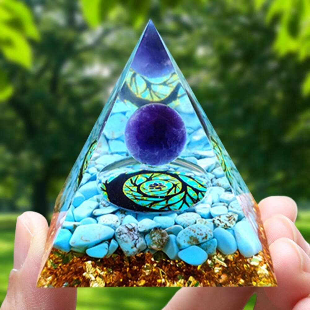 Хрустальная пирамида для защиты и удачи украшение для дома, офиса и медитации