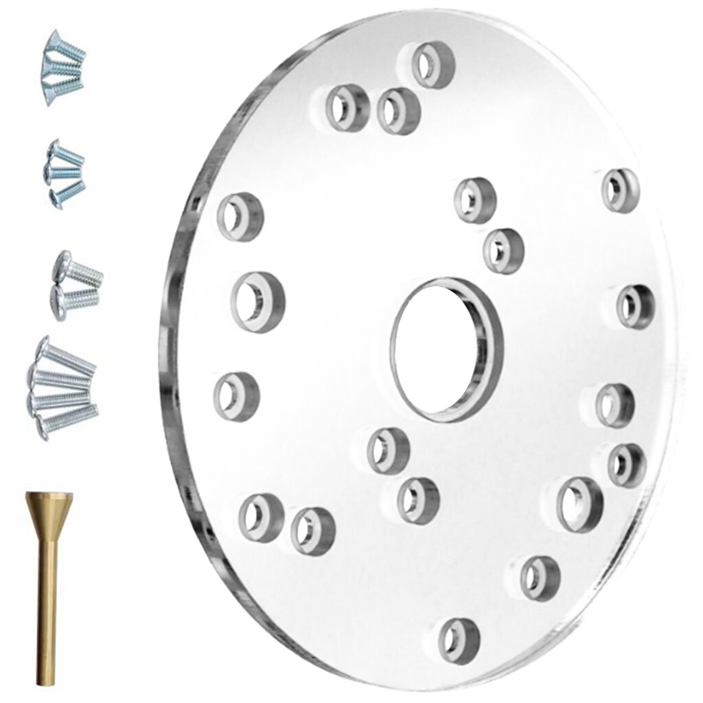 Акриловая опорная плита для фрезера с латунным фиксатором