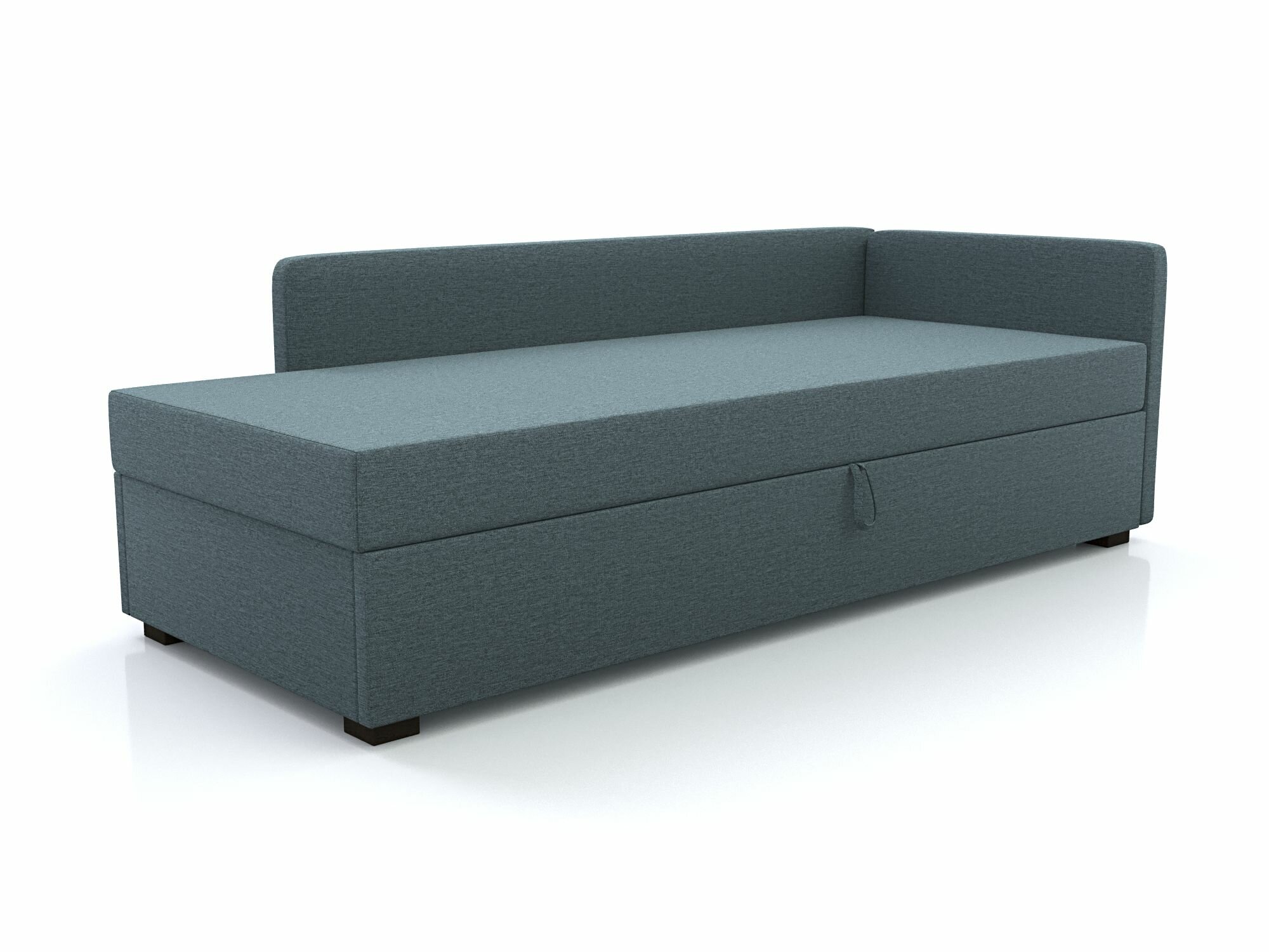 Кровать-тахта Soft Element Вена Textile Grey-Blue, сине-серый, рогожка, с ящиками для хранения белья, на кухню, на дачу