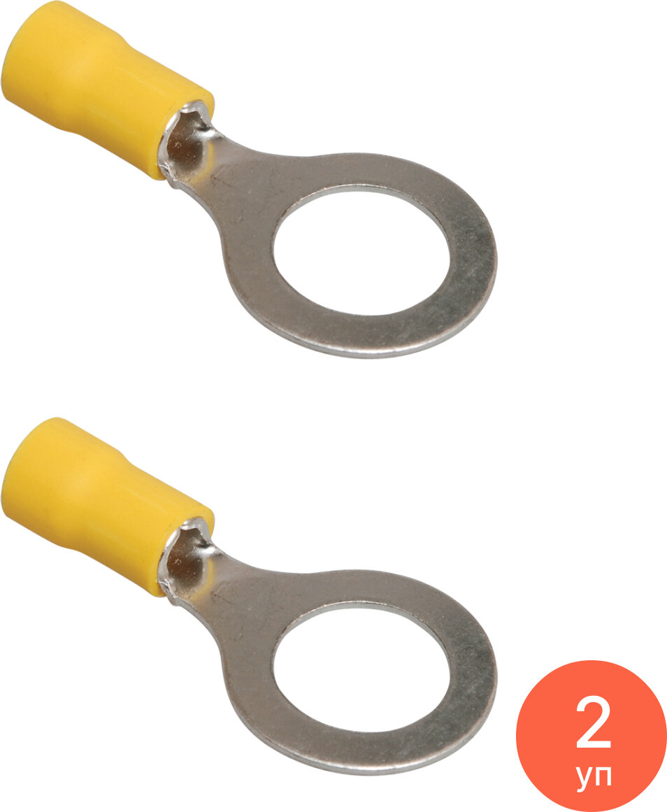 Кабельный наконечник IEK / ИЭК НКИ 5.5-6 (4-6мм2) кольцо, UNL20-006-6-6, в упаковке 100шт. (комплект из 2 уп)
