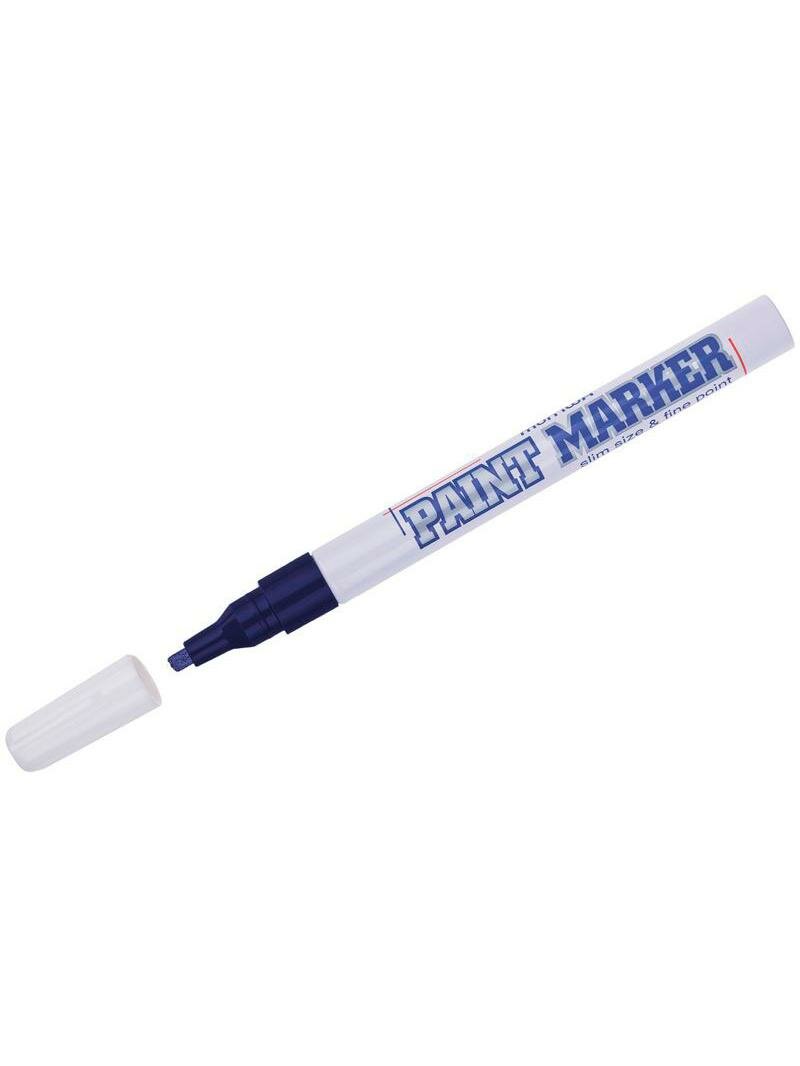 Маркер-краска MunHwa SPM-09 Slim, универсальный, нитро-основа, пулевидный наконечник, фиолетовый, 2 мм {207868} (1 шт)