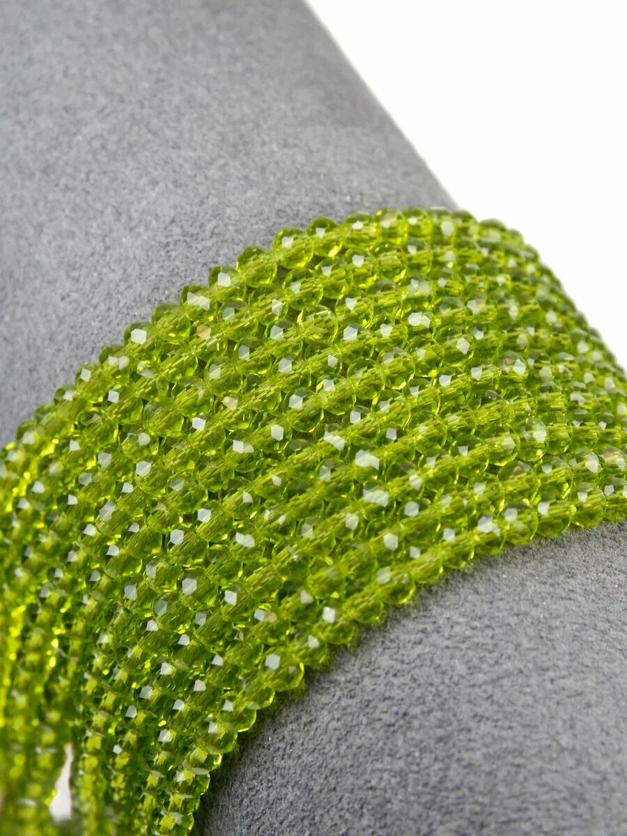 Алмазная грань, стекло, сверкающий травяной - 2-3 мм - 33 см