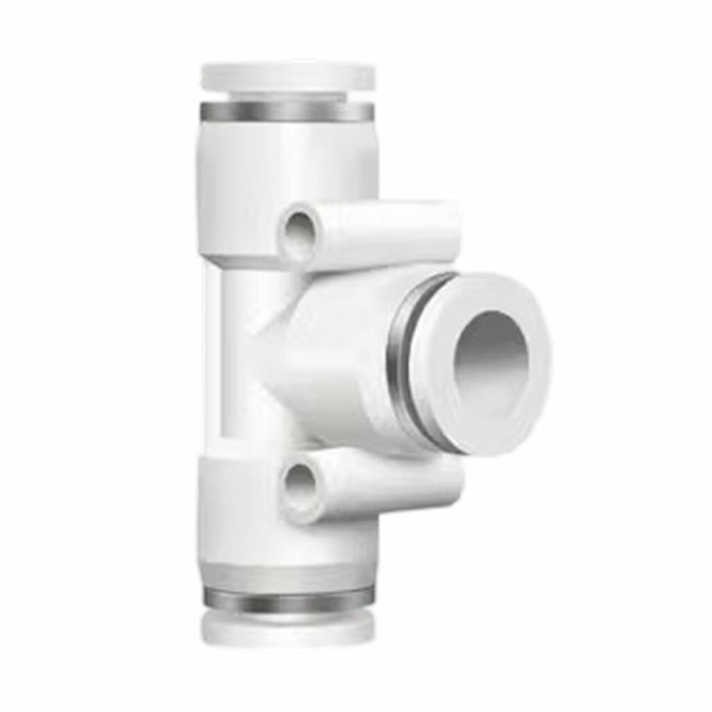 Быстроразъемное соединение пластиковых пневматических труб-белый-PE16