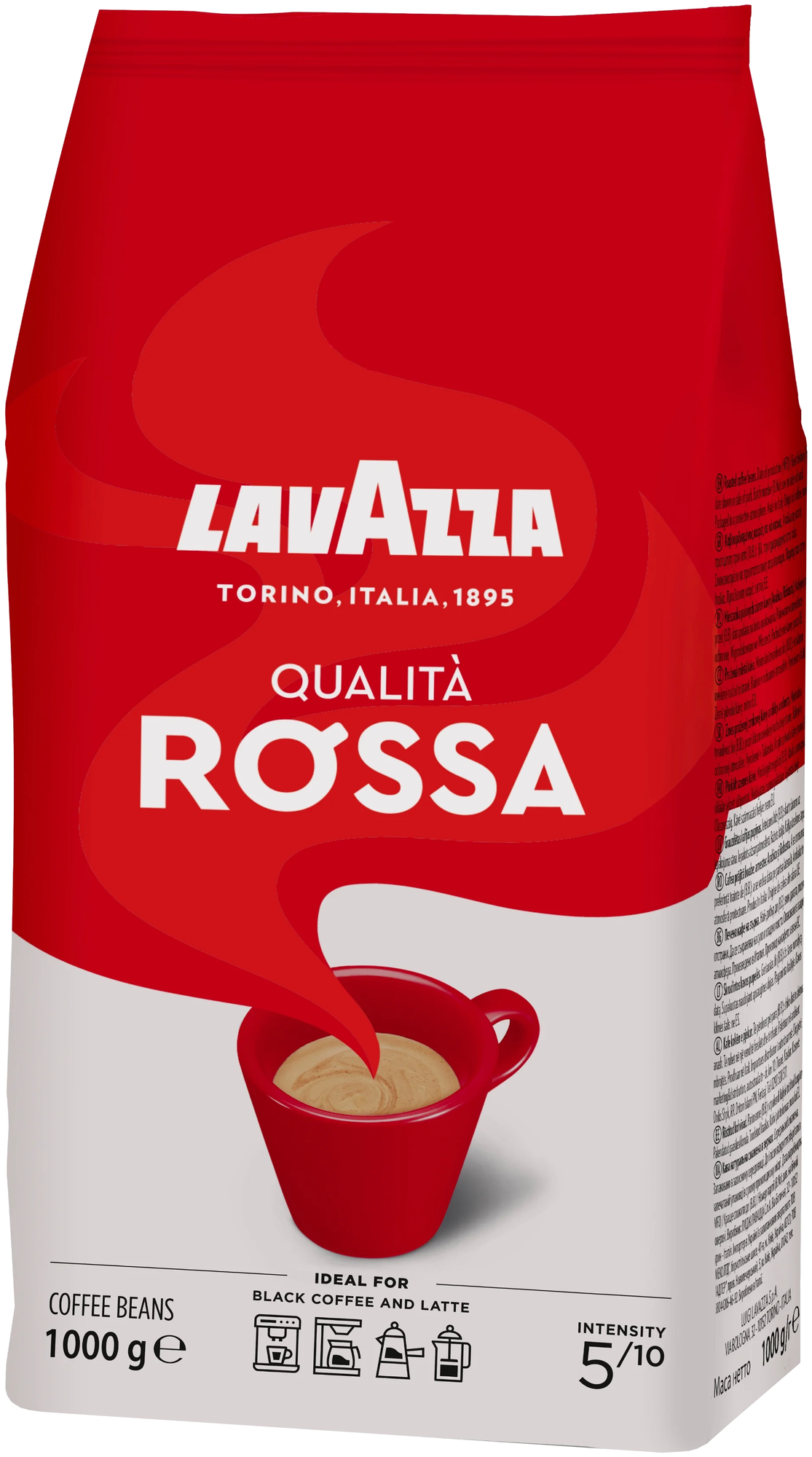 Кофе Lavazza Qualita Rossa, арабика/робуста, средняя обжарка, 1кг