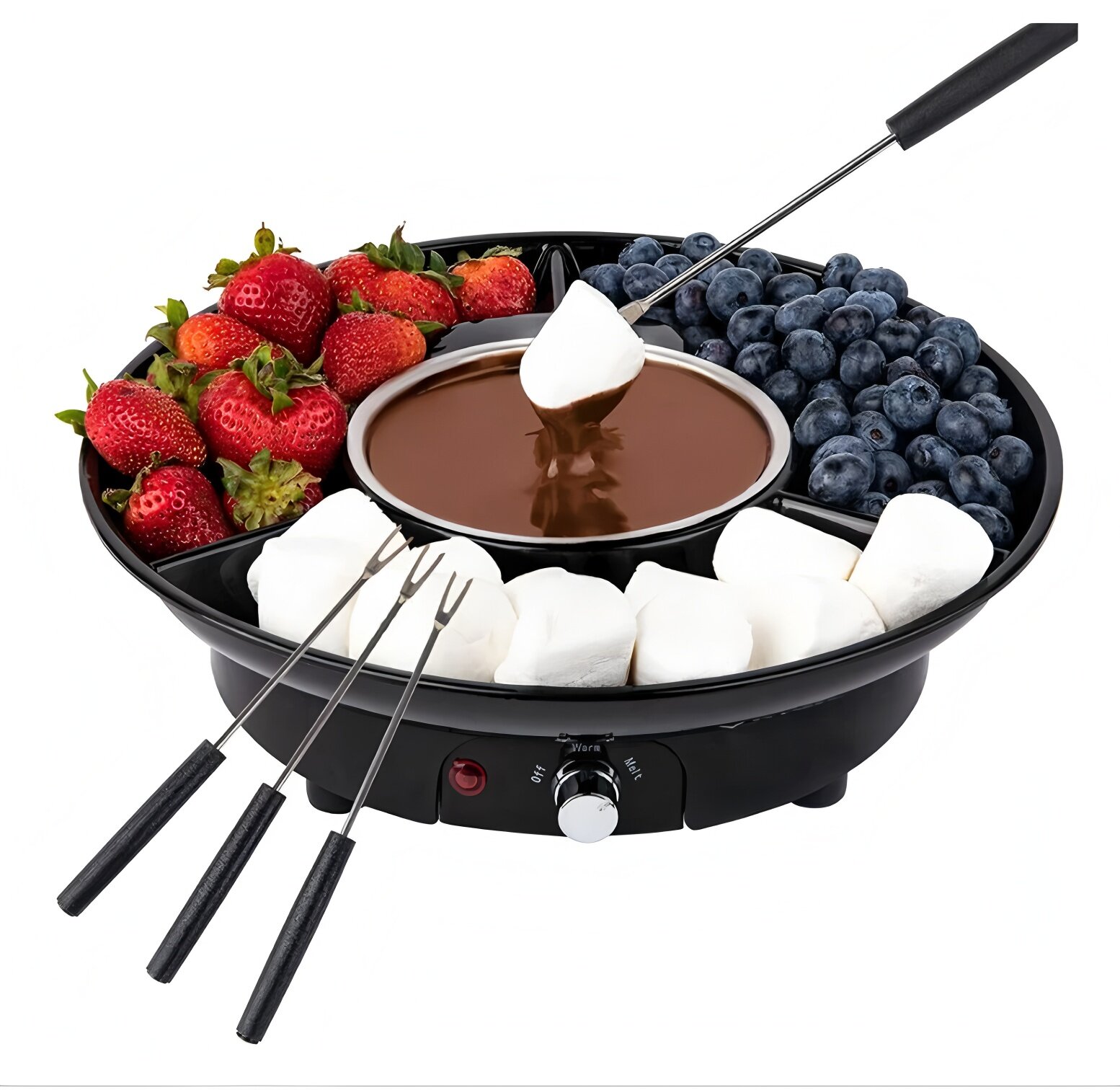Электрический фондю-шоколадник, ABS-пластик, 27х27х8 см, 25Вт