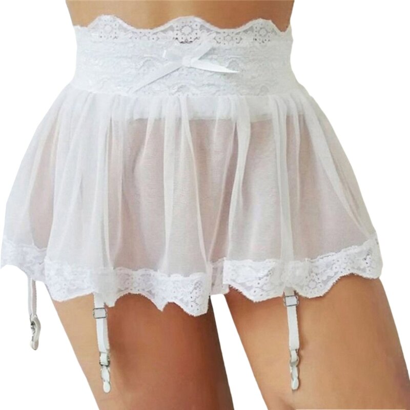 Мини-юбка с подвязками