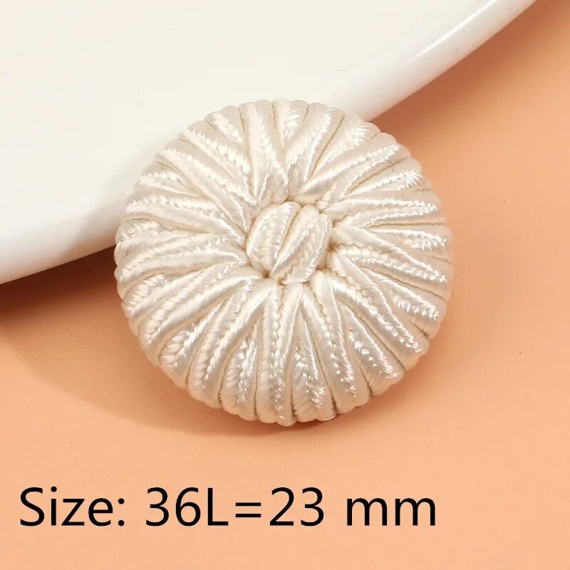 Комплект из 5 золотых китайских кнопок для одежды Белый, 7