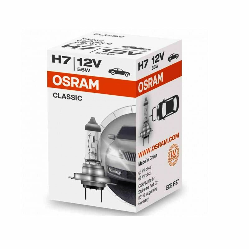 Лампа автомобильная OSRAM Classic H7 (55) PX26d 12V /1/10/100