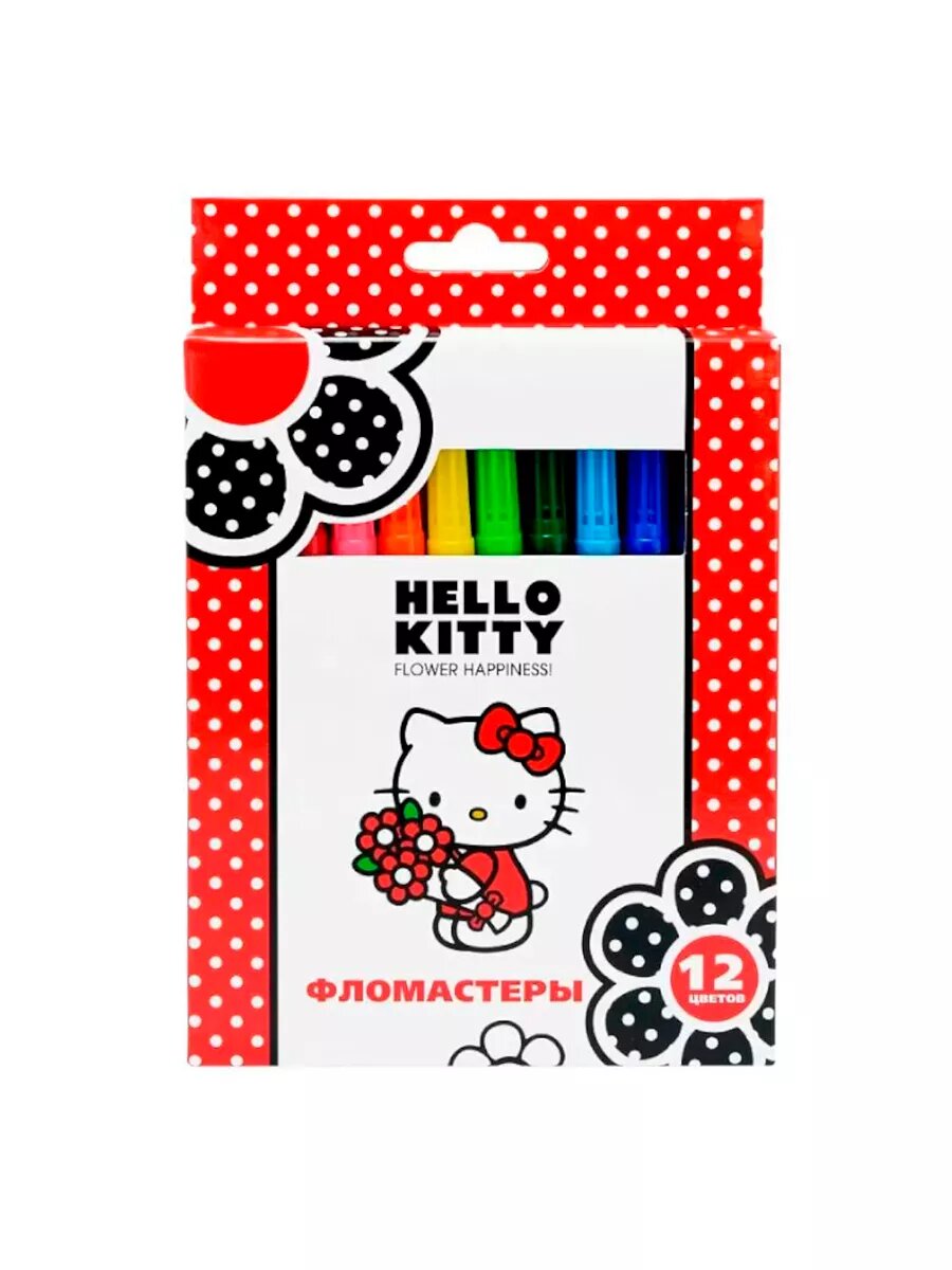 Набор фломастеров 12 цветов Hello Kitty