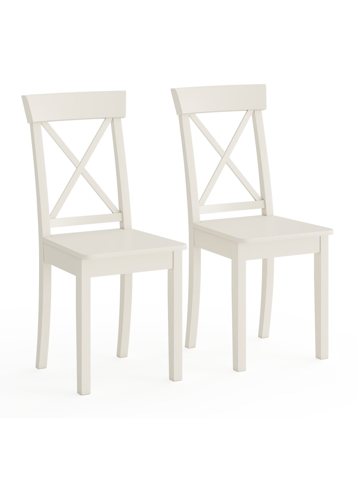 Комплект из двух стульев массив Мебель--24 Гольф-14, слоновая кость, 41х42х95 см.