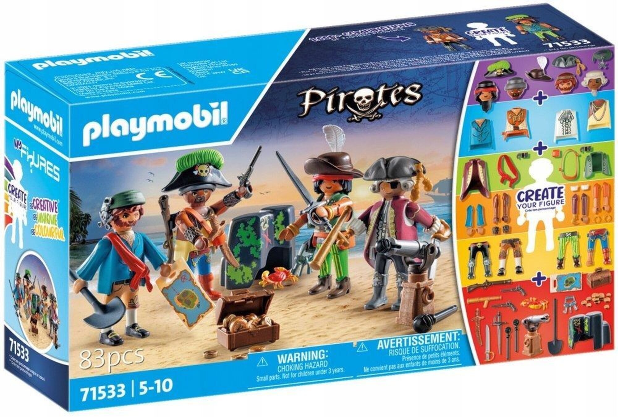 Конструктор Playmobil Pirates My Figures - Фигурки пиратов - Плеймобиль Пираты 71533