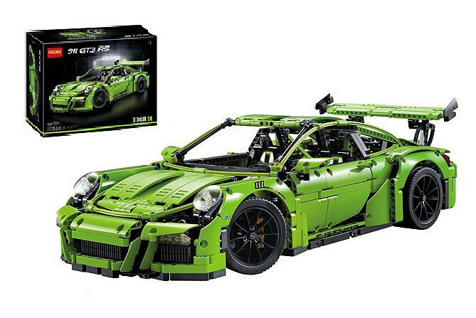Конструктор Гоночная Porsche 911 GT3 RS зеленый , 2728 детали ( набор / подарок для мальчиков и девочек / подарок ребенку)