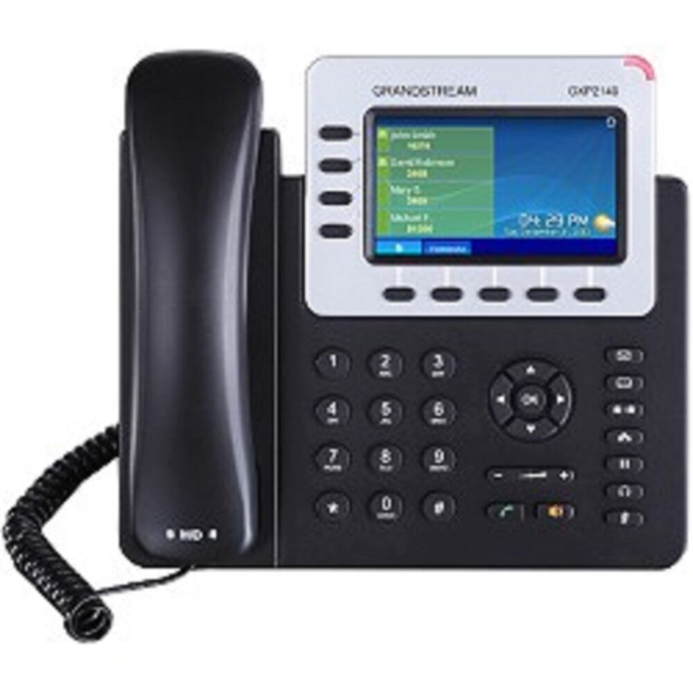 Grandstream GXP-2140, VoIP 2 Порта Ethernet 10/100/1000, 4 SIP линий, цветной TFT дисплей 48