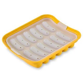 Форма для колбасок силиконовая 12 ячеек Yellow