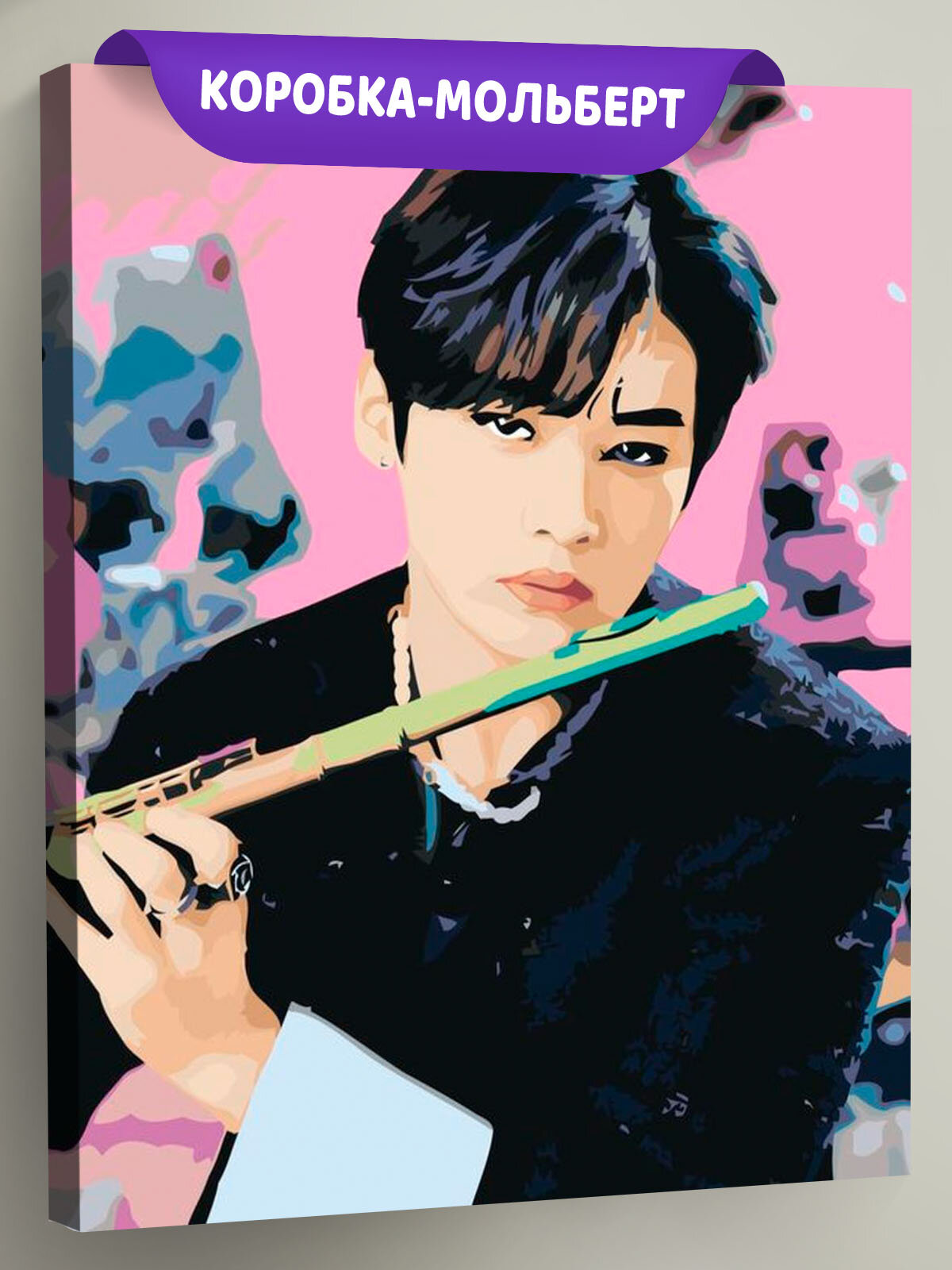 Картина по номерам на холсте с подрамником "Stray Kids Стрей Кидс: Ли Ноу Минхо 4", Раскраска 40x50 см, Музыканты