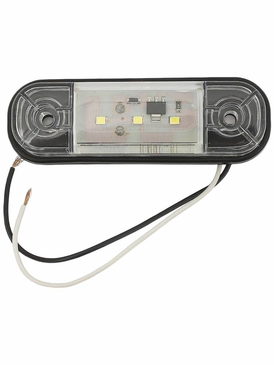 Фонарь габаритный 12/24В светодиодный 3LED белый КАМАЗ ОГ-40 (аналог евросвет)