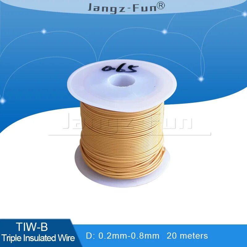 Медный провод TIW-B с тройной изоляцией 20 м 0.65mm-20meters