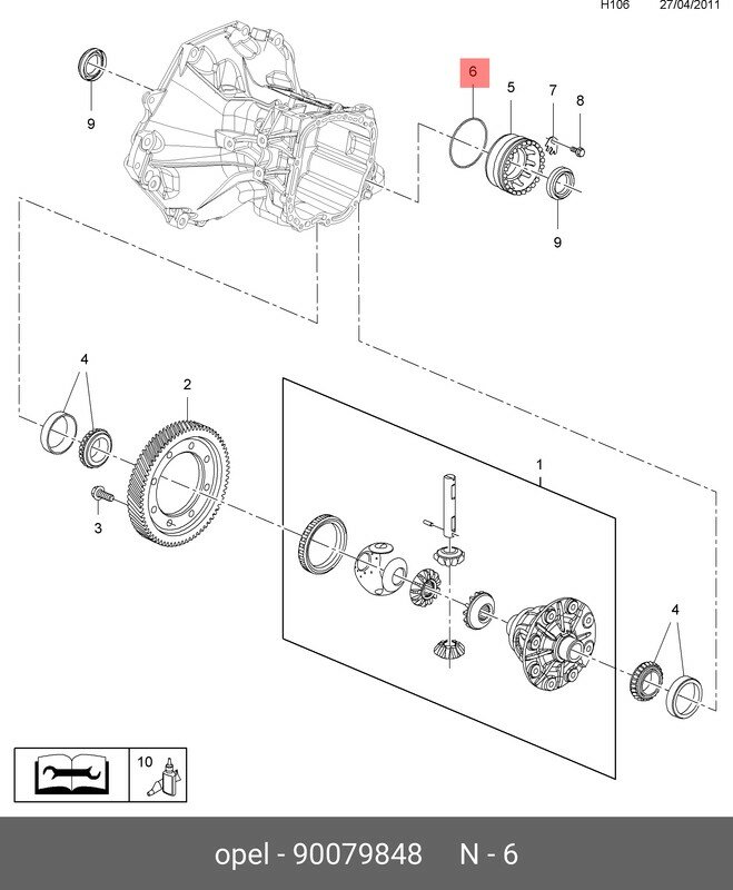 General Motors Кольцо уплотнительное OPEL: ASTRA H/ J, TIGRA A, CORSA C, CORSA D, CORSA E, MERIVA A, MERIVA B, SIGN, арт. 90079848, 1 шт.