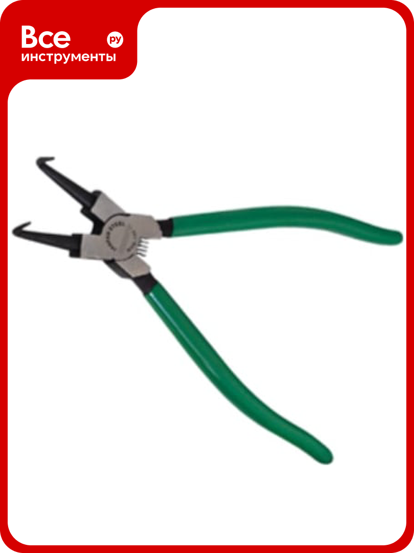 Съемник стопорных колец WYNNS 250мм изогнутый внутренний, CrV, профессиональный инструмент с чехлами на рукоятках