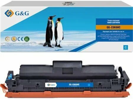 Картридж лазерный G&G GG-C069HC 069H Cyan голубой (5500стр.) для Canon I-sensys LBP673CDW/MF754CDW/M