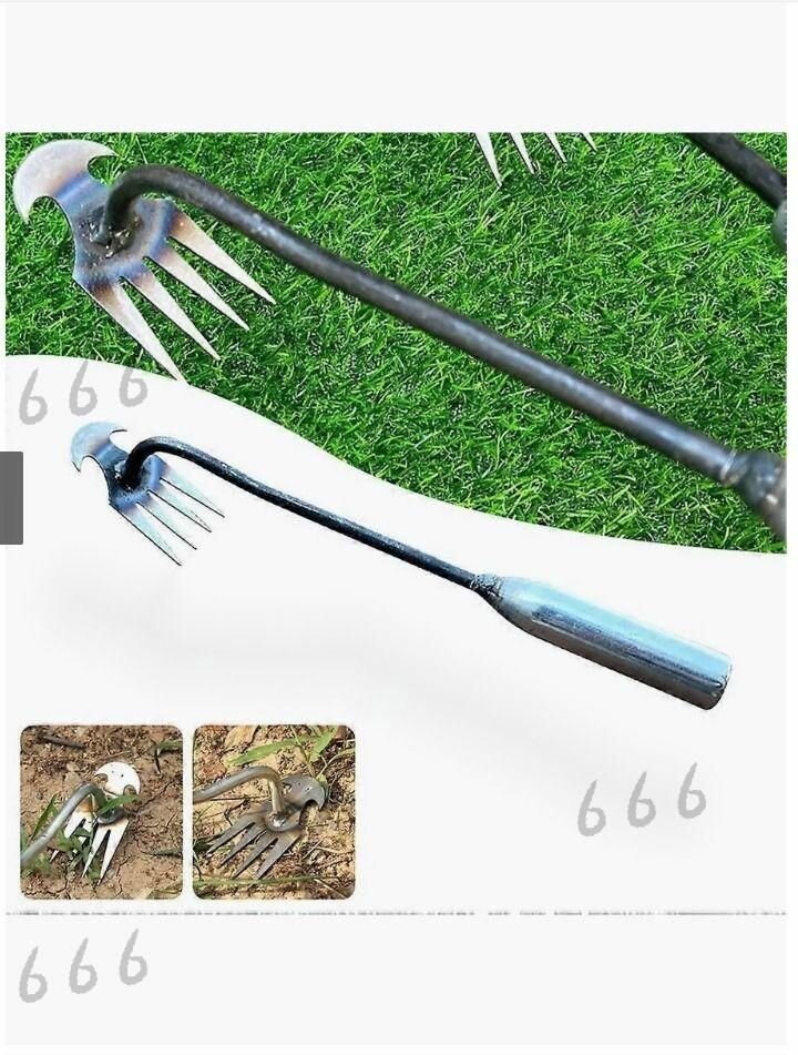 Садовые грабли для прополки сорняков - это один инструмент для двух целей: простая прополка и удаление корней травы.