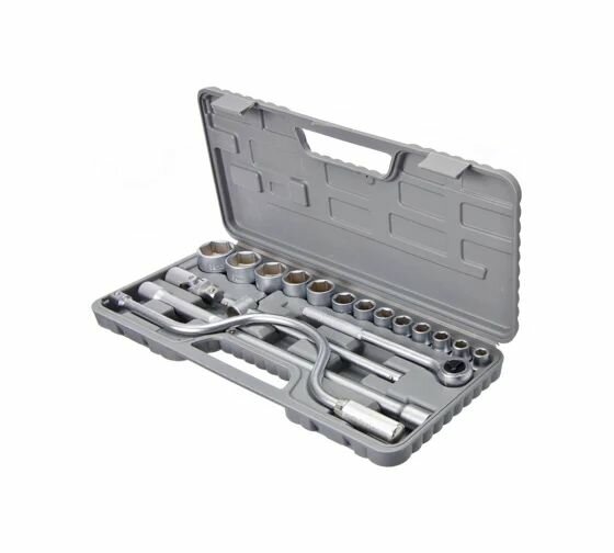 Набор головок ермак 19 предметов 10-32мм с карданным шарниром 1/2 736-566