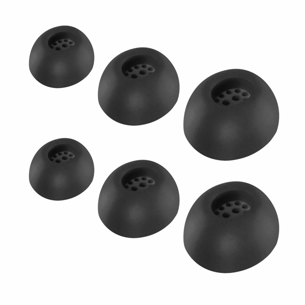 Силиконовый чехол для наушников Redmi Buds 4, пара больших, средних и маленьких-черный