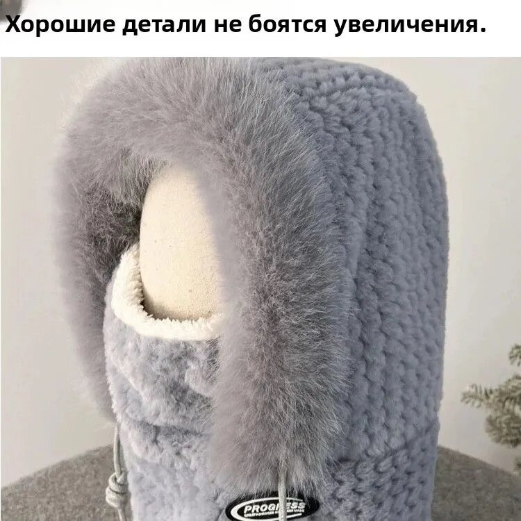 Шарф-манишка  для мужчин и женщин,30х20 см, серый — фото 1